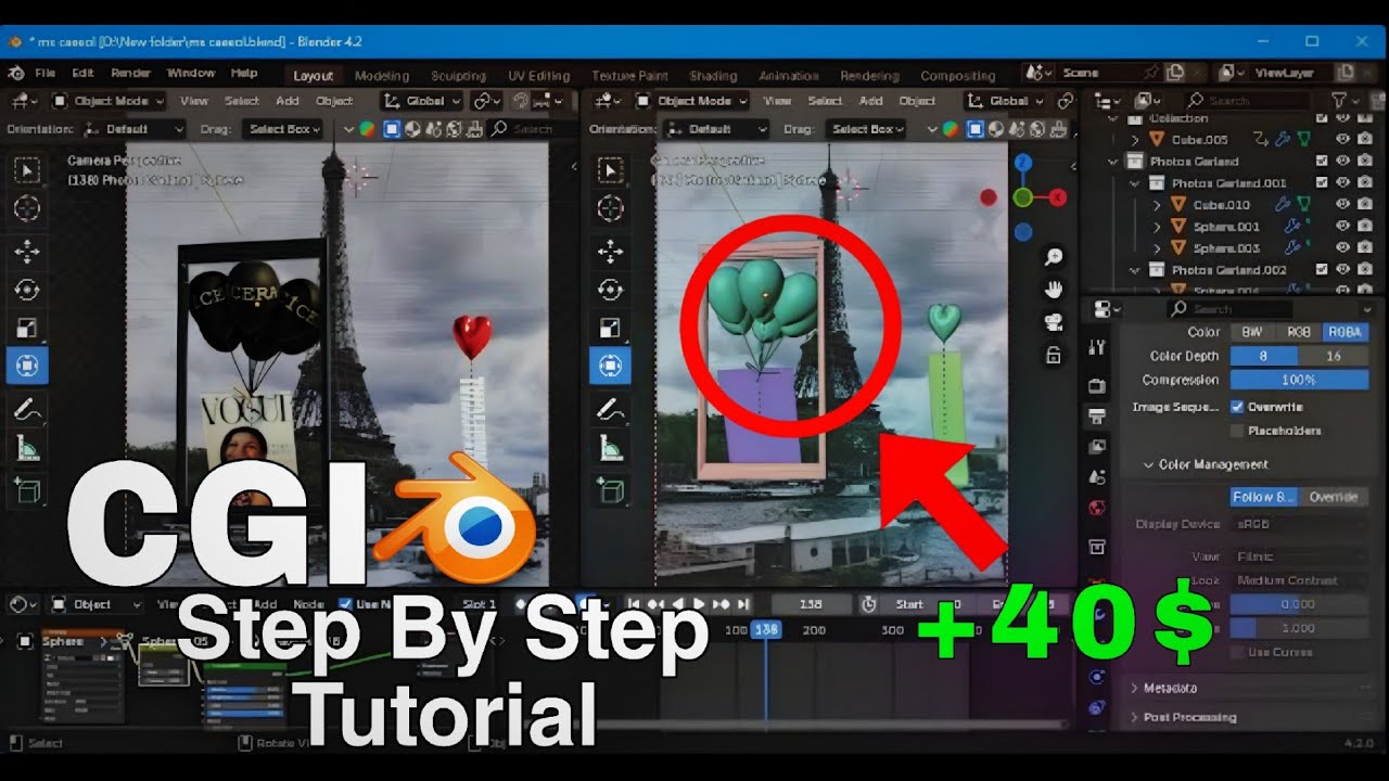 CGI Advertisment Tutorial LIVE easy Step by Step Worth More than +40 ...