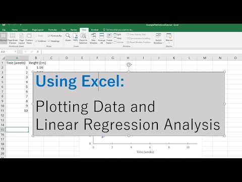 Using Excel: Plotting Data and Linear Regression Analysis - YouTube