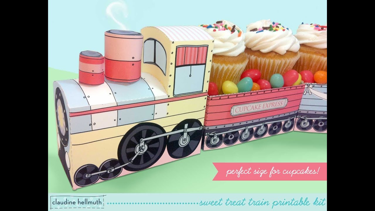 make a paper train kit - holds candy, cupcakes and , Easter eggs! - YouTube