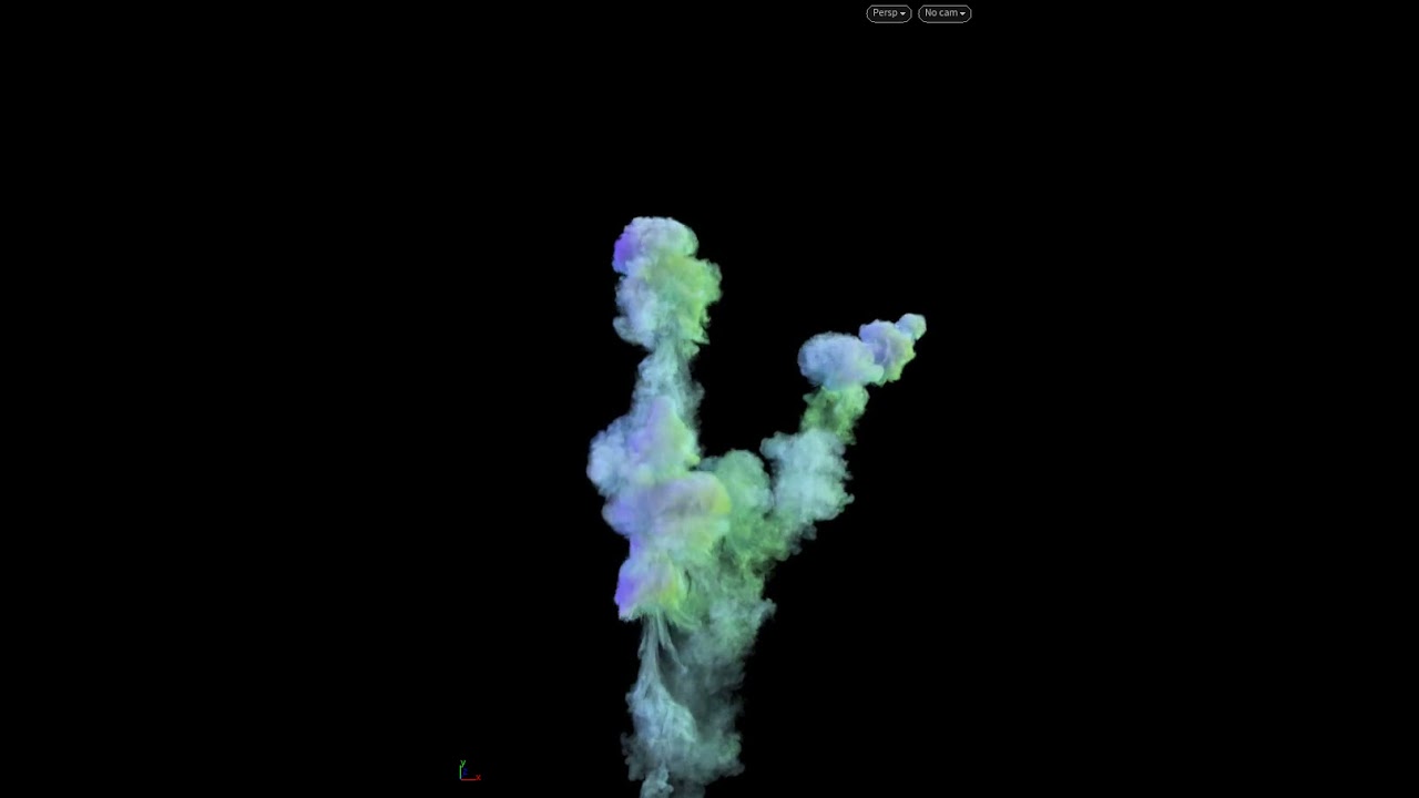 Houdini Pyro Jellyfish Mushroom colorful smoke - YouTube