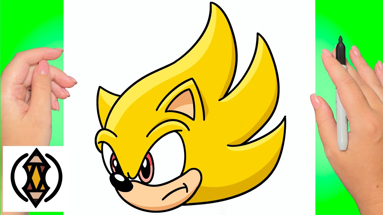 How To Draw Super Sonic For Beginners - YouTube