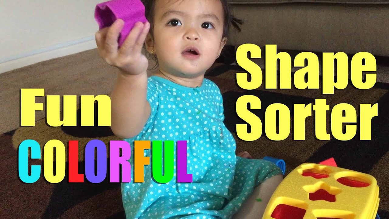 Playing with shape sorter | Learning Shapes Video for toddler - YouTube