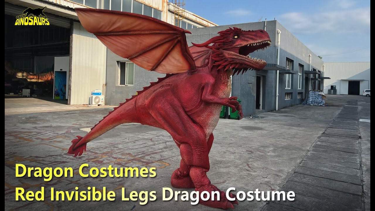 Red Invisible Legs Dragon Costume | Dragon costumes - YouTube