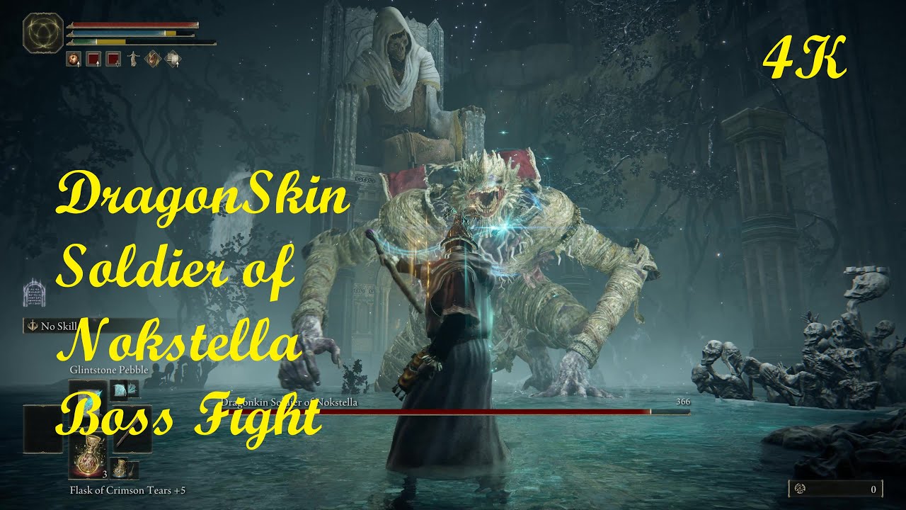 Dragonskin Soldier of Nokstella 2 Boss fight Elden Ring 4k - YouTube