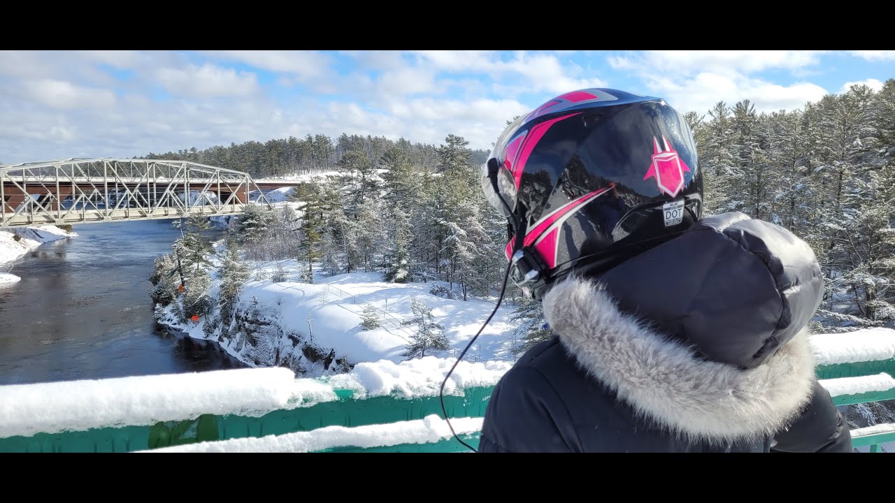 French River Snowmobile Bridge - YouTube