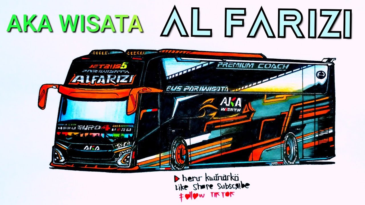 Bus JB 5 AKA Wisata AL FARIZI, cara menggambar Bus JB 5 - YouTube