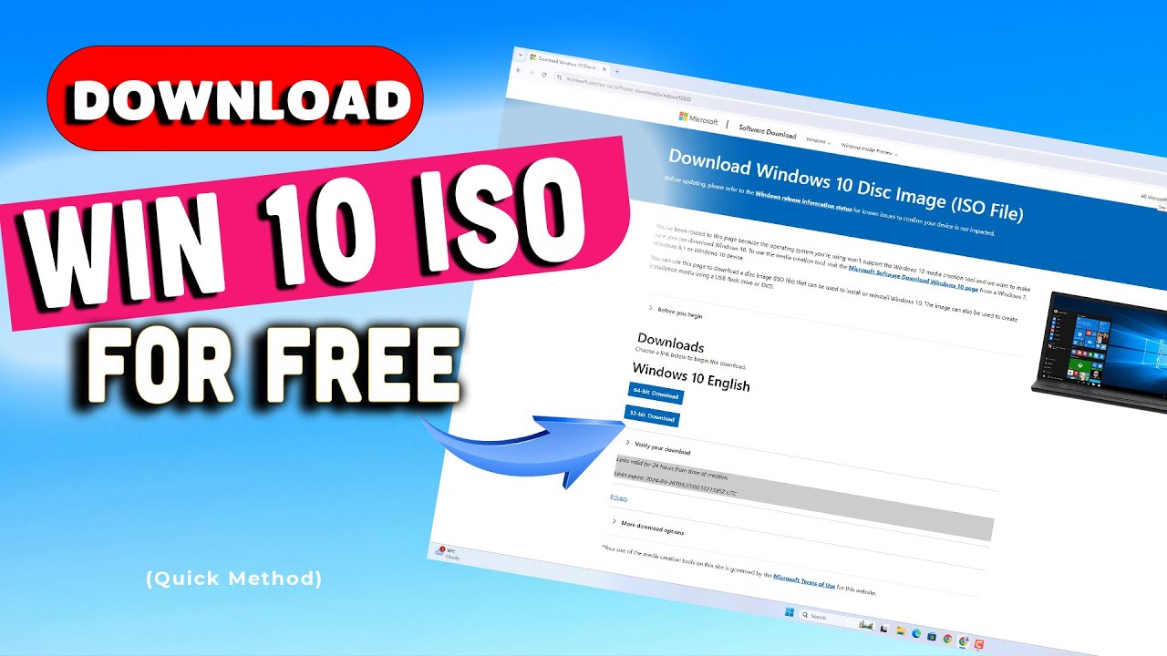 The FASTEST Way to Download Windows 10 ISO for FREE Right Now - YouTube