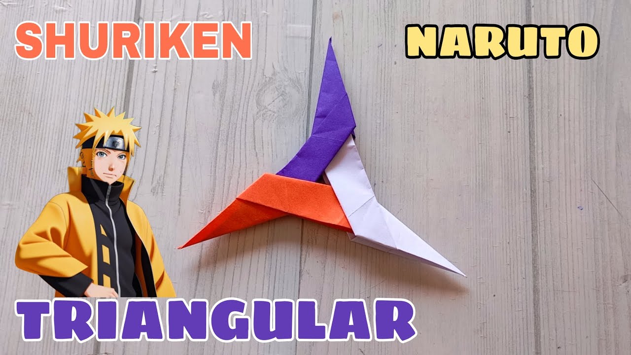 NARUTO TRIANGULAR ORIGAMI| HOW TO MAKE NARUTO SHURIKEN CRAFT| STEP BY ...