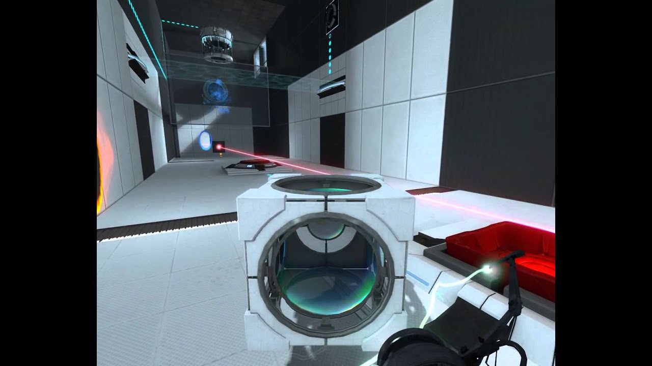 Portal 2 solution - fragile thermal redirection cube - YouTube