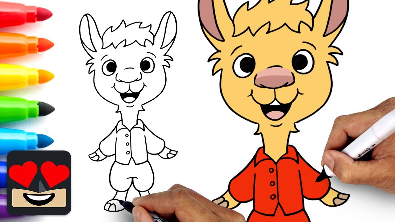How To Draw Llama Llama Red Pajama - YouTube