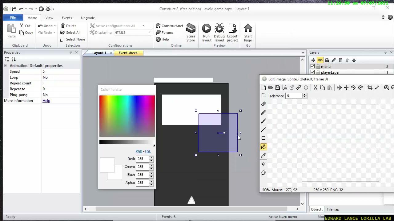 【Construct 2】Setting up the game logic Build an avoid mobile game - YouTube