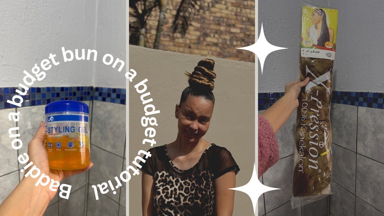 Baddie on a budget || bun on a budget || tutorial hairstyle || South ...