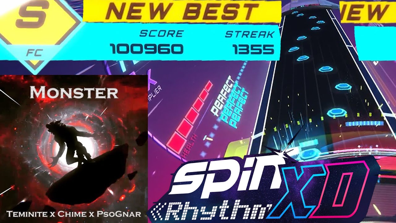 Spin Rhythm XD- Monster by Teminite, PsoGnar and Chime (custom chart ...