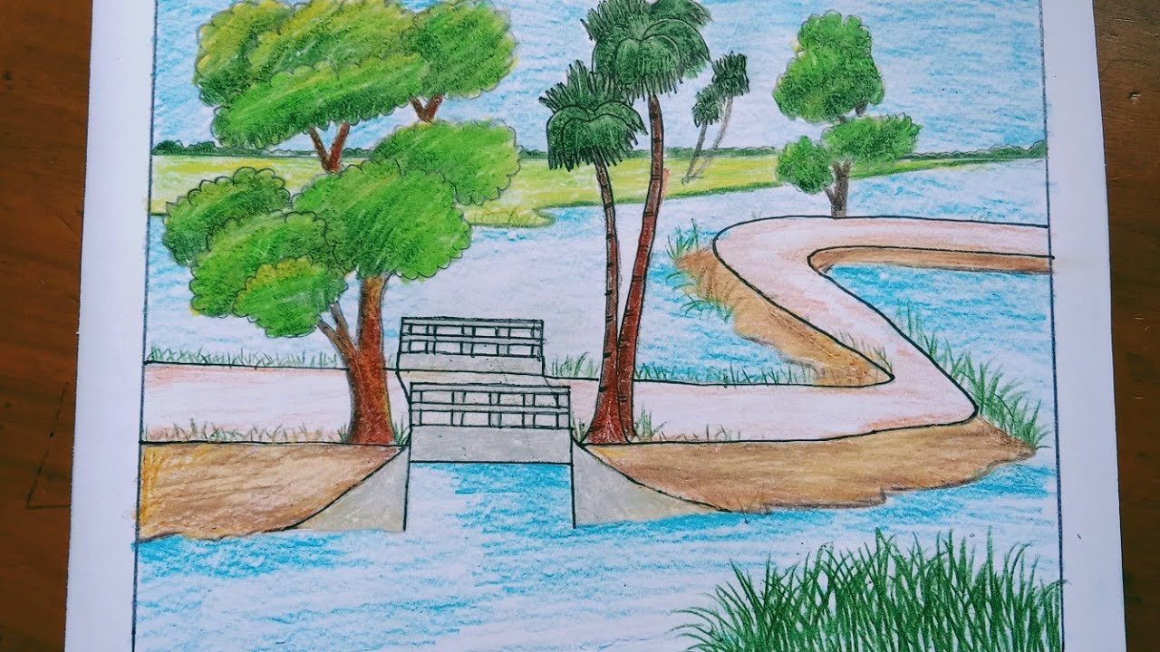 How to draw Crooked Roads with Village Culverts drawing. - YouTube