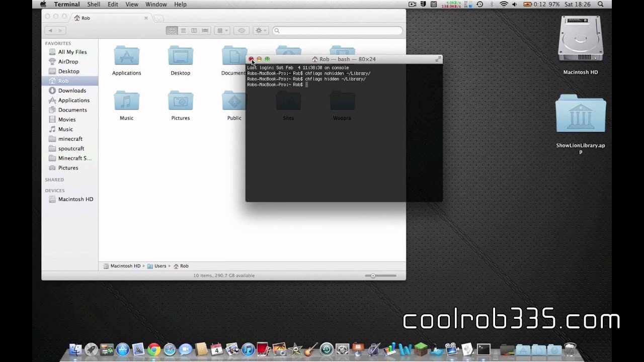 How to Show Library in Mac OS X Lion - YouTube