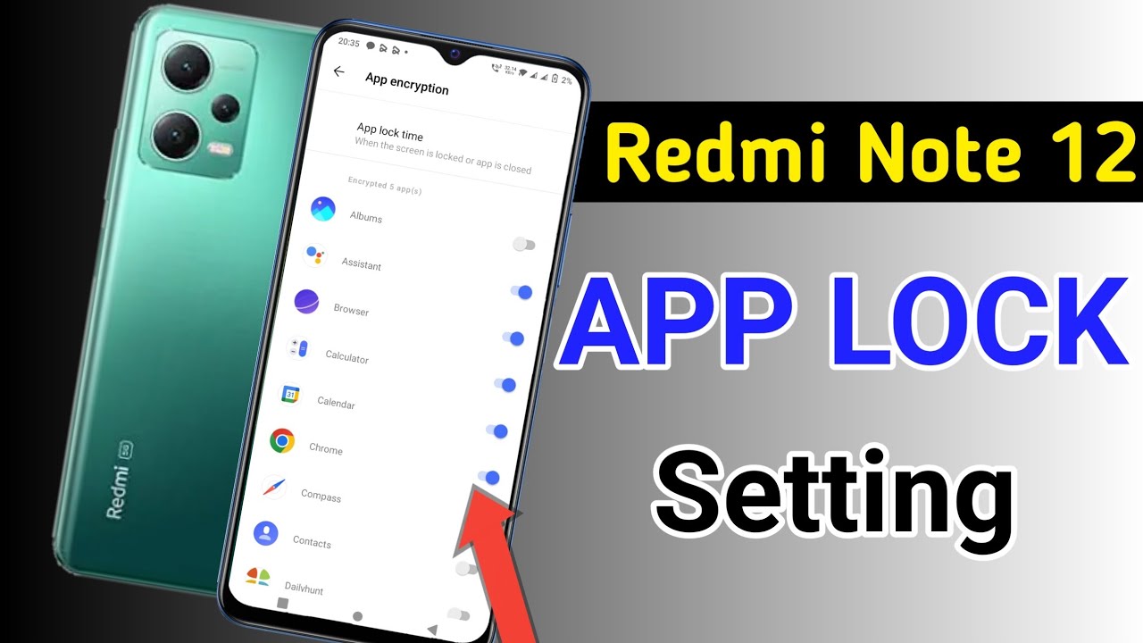 How to lock apps in redmi note 12 / redmi note 12 me app lock kaise ...