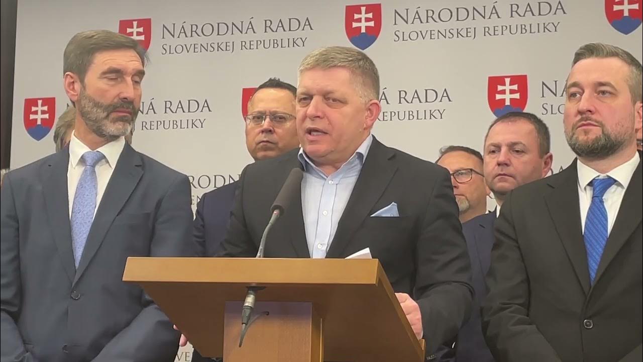 Tlačová beseda strany SMER - SSD na tému: Reakcia strany SMER-SSD na rozhodnutie vlády - YouTube