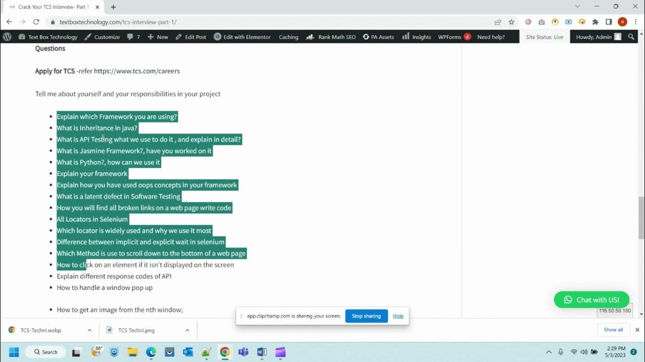 Part 4-TCS Manual and Automation Testing Interview Questions#automation ...