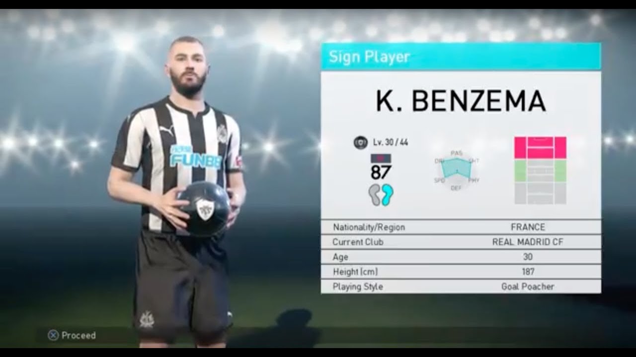 Karim Benzema - Pro Evolution Soccer 2018 - YouTube