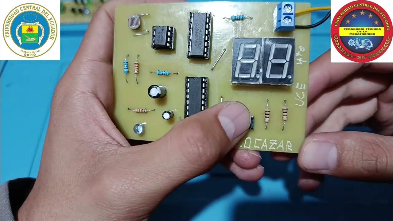 Contador de objetos con displays de 7 segmentos un ci 555 y dos ci 4026B - YouTube