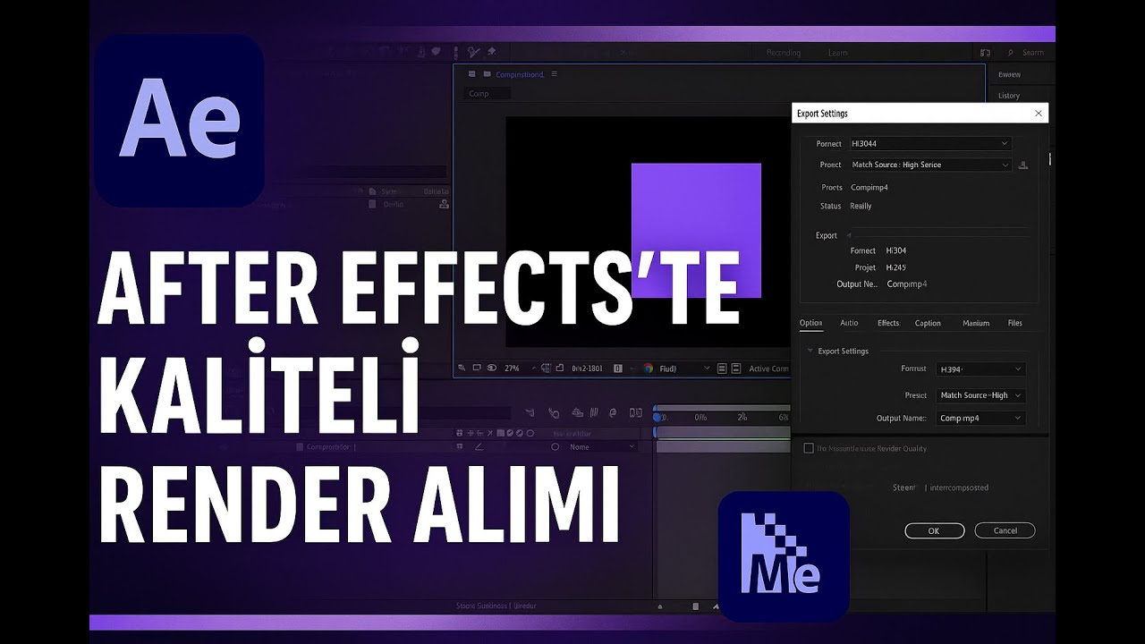 Adobe After Effetcs Kaliteli Render Alma - YouTube