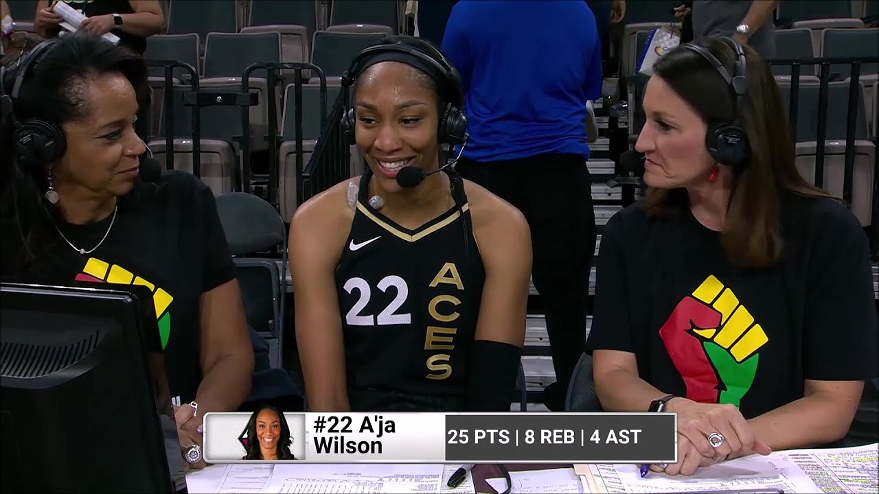 A'ja Wilson Post Game Interview After Dropping 25 In Las Vegas Aces' 1 ...