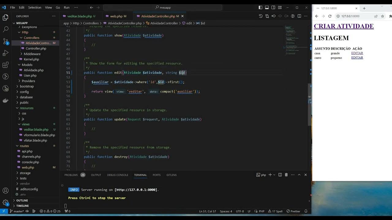 AULA 5 - EDITAR MYSQL LARAVEL 2023 - YouTube