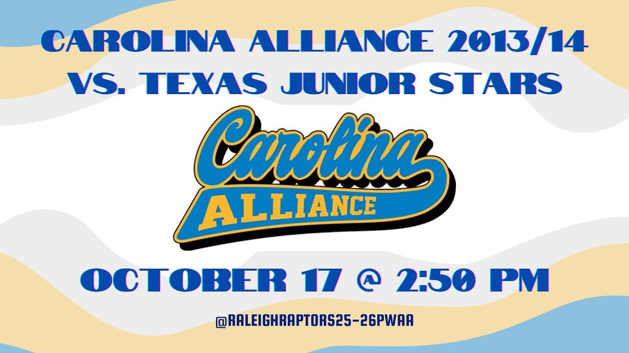Carolina Alliance vs Texas Jr Stars - YouTube
