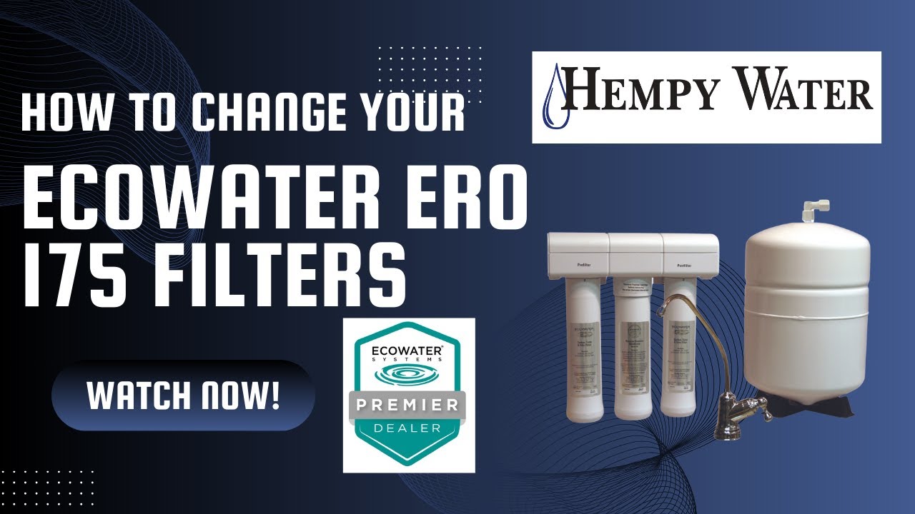 How To Change Your EcoWater ERO 175 Reverse Osmosis Drinking Water Filters - YouTube