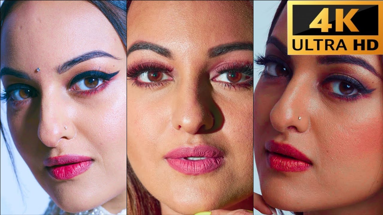 Sonakshi Sinha Close Up Face & Lips 4K | Sonakshi Sinha Vertical Edit ...
