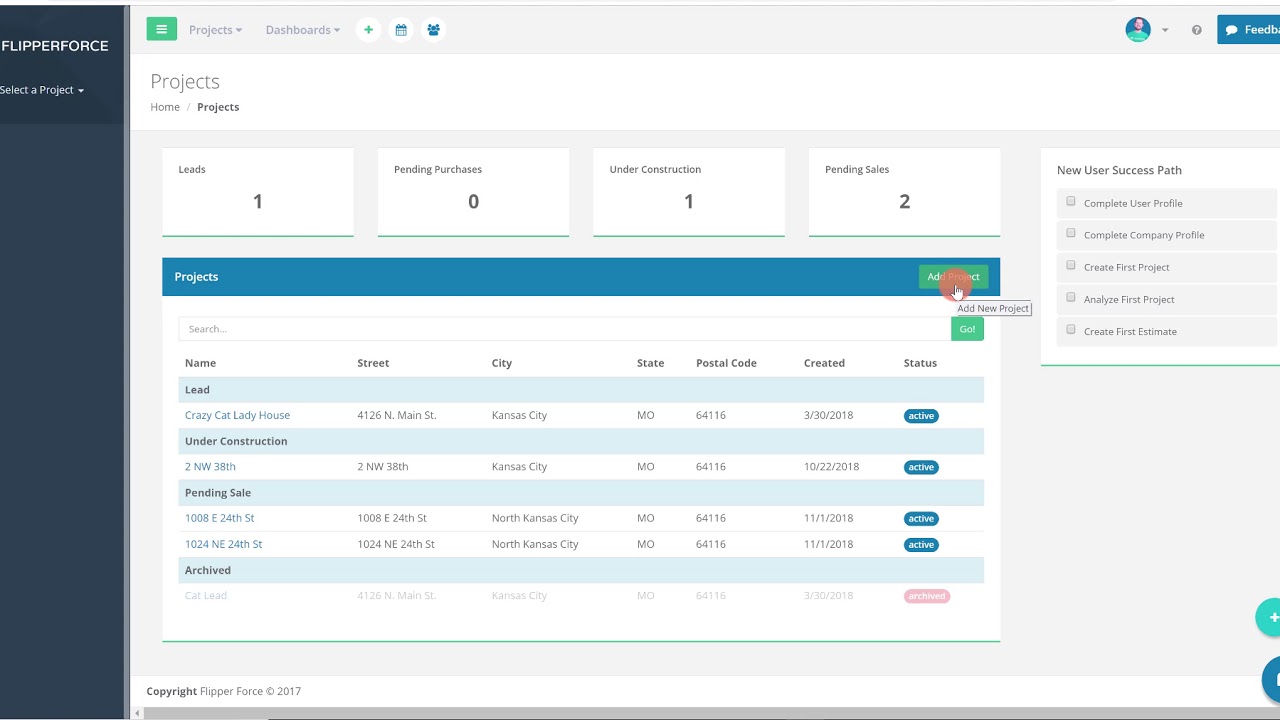 Creating a New House Flipping Project - YouTube