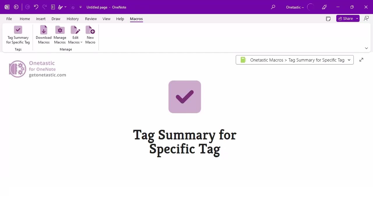 How To Create A Tag Summary Page In OneNote YouTube How To Create A Tag Summary Page In OneNote YouTube