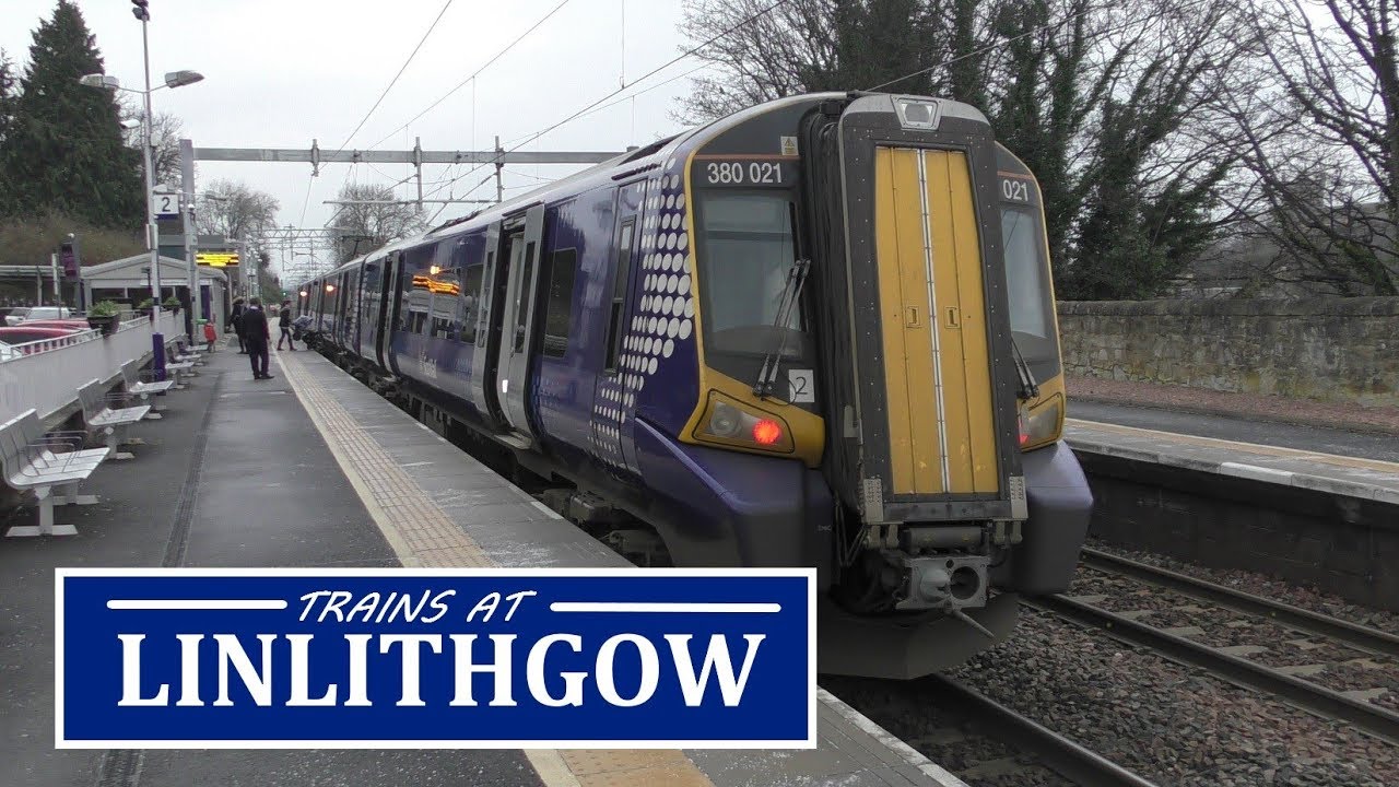 TRAINS AT LINLITHGOW 15/12/18 - YouTube