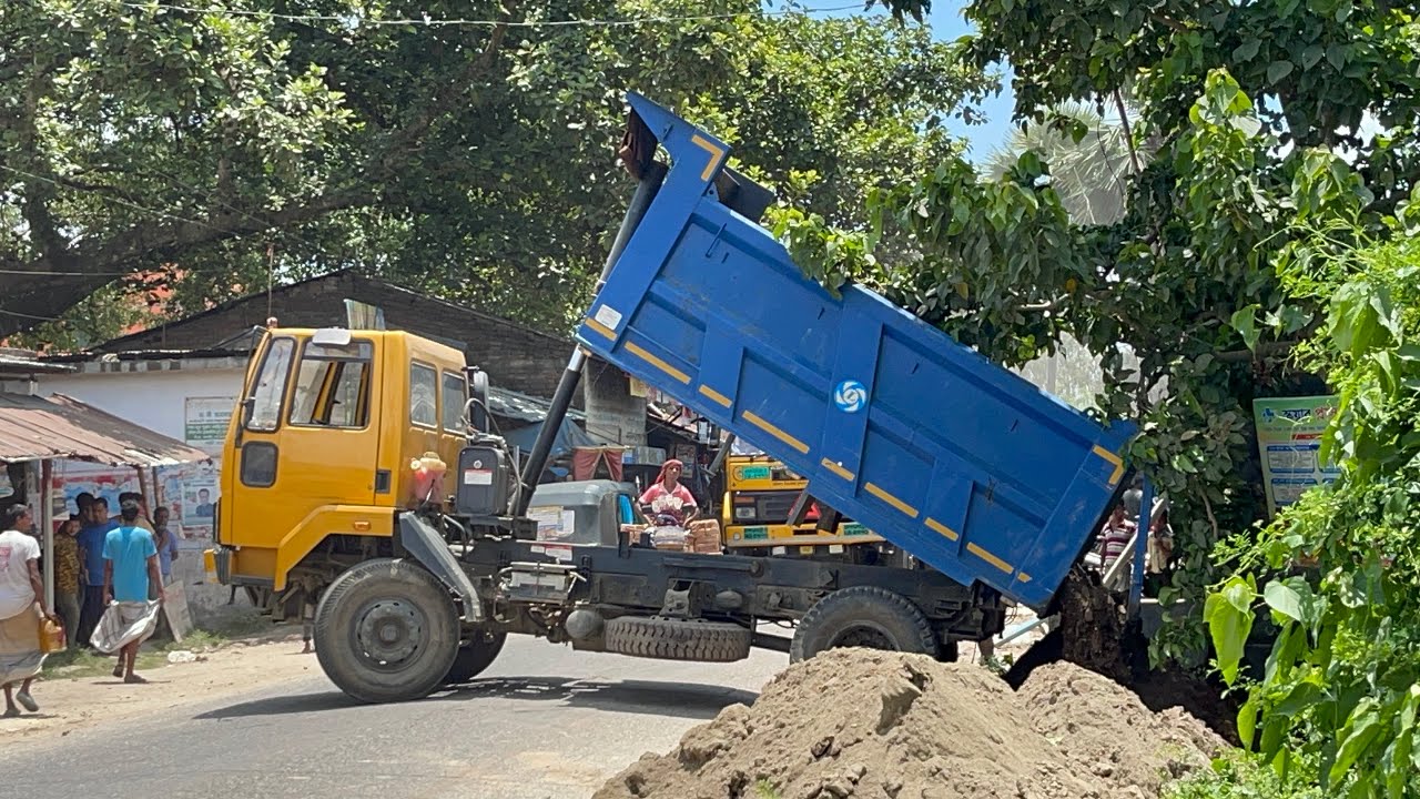 Jeb Fully Loading Stone Mud Tata Truck | Tipper Truck | Hyva Truck | Ep ...