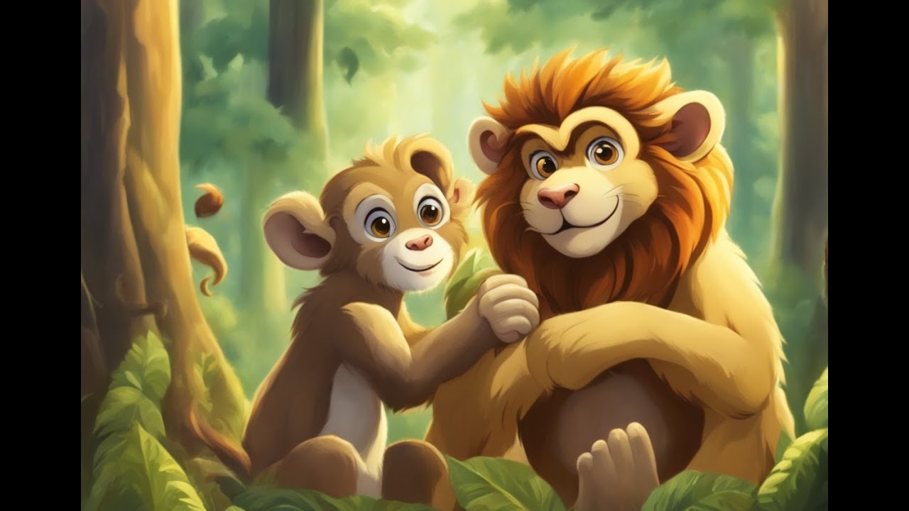 Tale Of Monkey and Lion In The Forest - YouTube