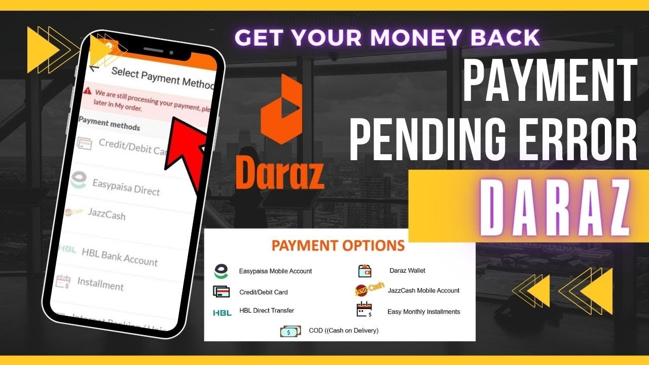 Daraz payment ending problem through jazzcash easypaisa || payment ...