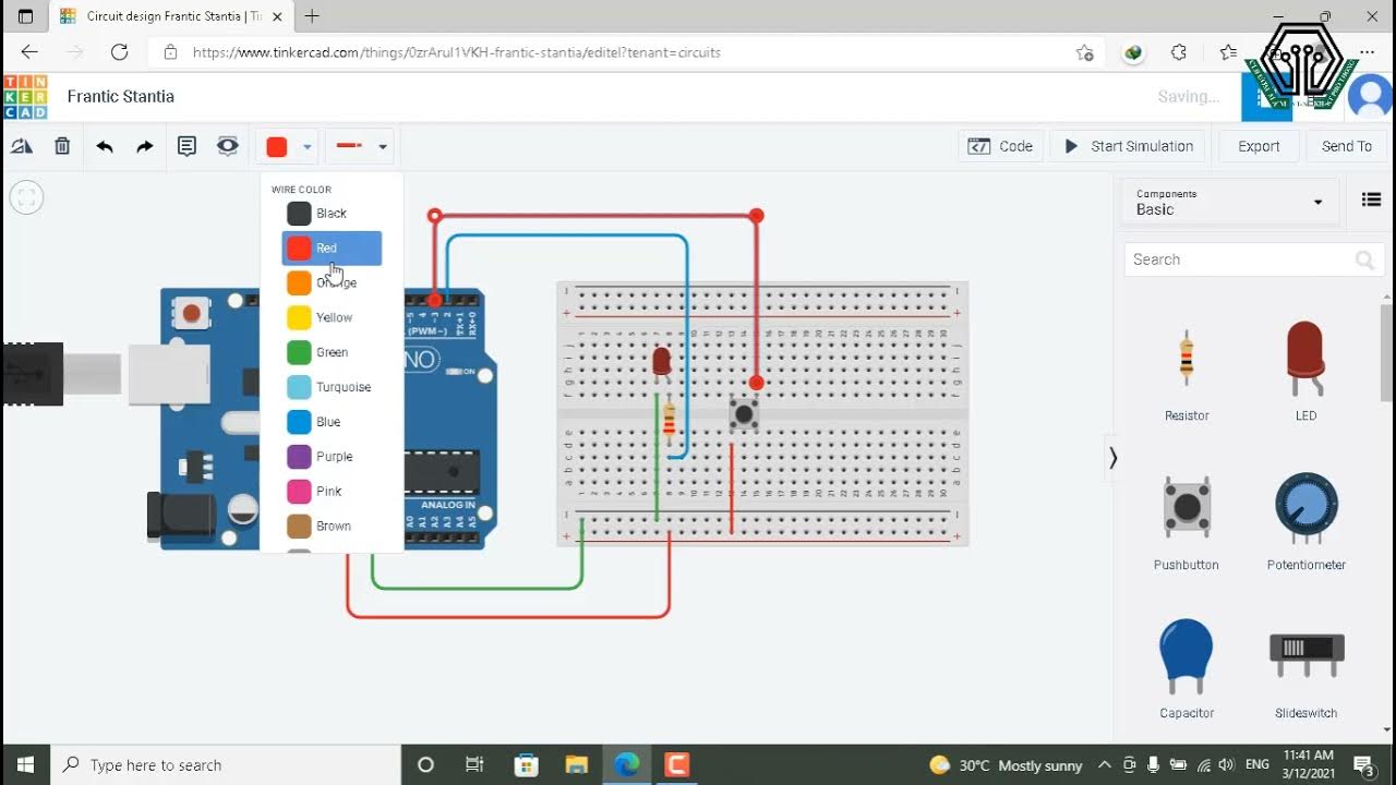 Hướng dẫn điều khiển đèn led thông qua nút nhấn với Arduino - YouTube