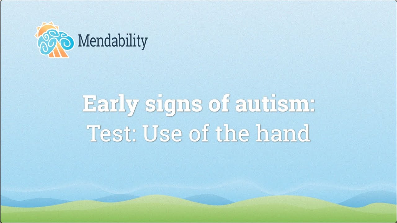 Early signs of autism - Test Use of the hand - YouTube