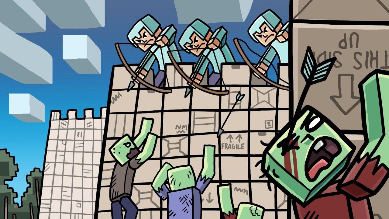 Minecraft | BOX FORT VS ZOMBIE APOCALYPSE! (Zombie Box Fort Defense ...