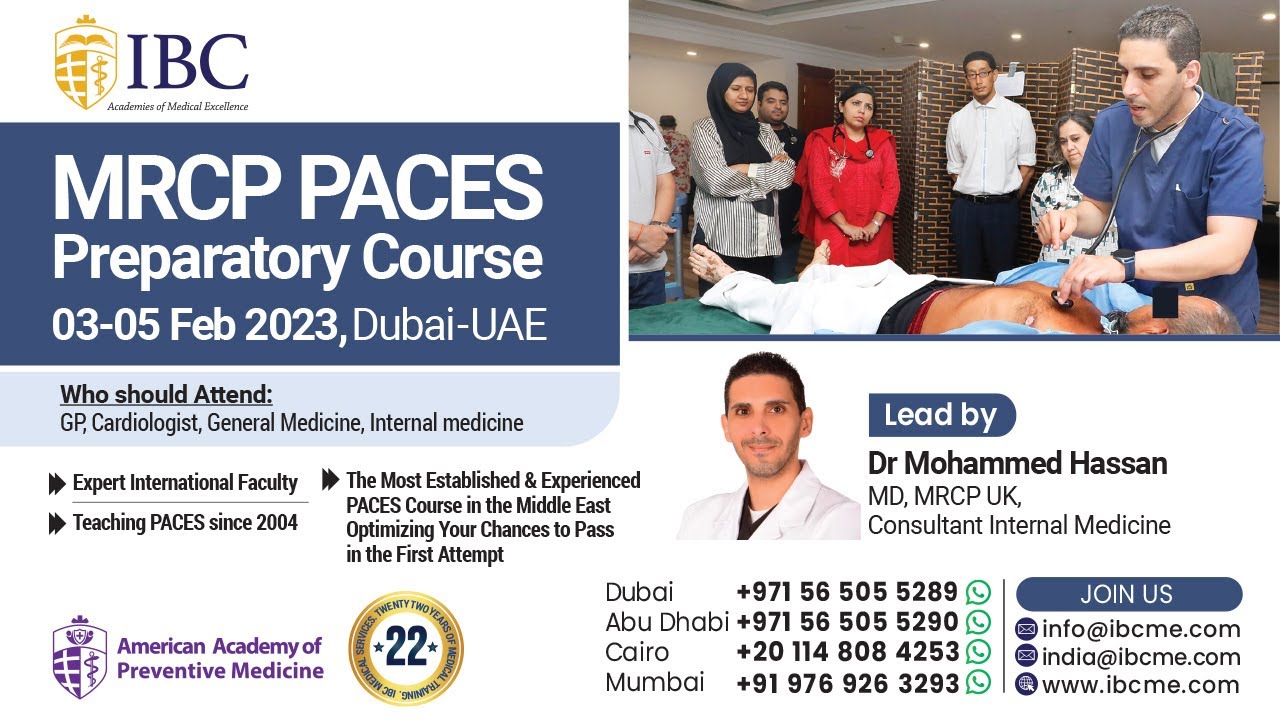 MRCP PACES Preparatory Course - February - UAE - YouTube