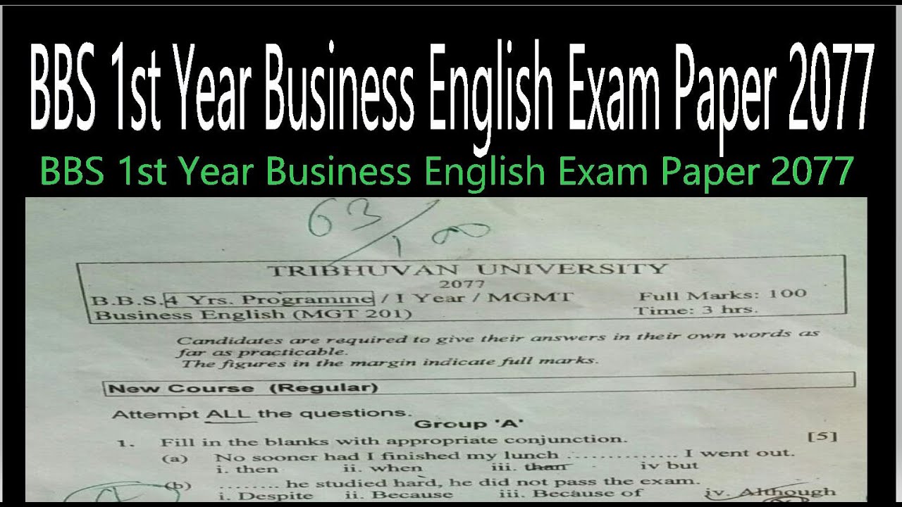 BBS 1st Year Business English Exam Paper 2077 YouTube bbs-1st-year-business-english-exam-paper-2077-youtube