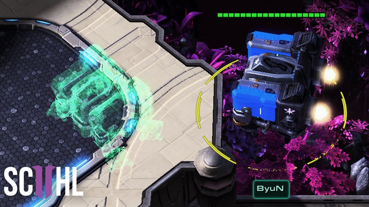 ByuN flies his Barracks into the Enemy base?! - Starcraft 2 - YouTube