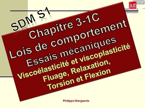 Cours 3-1C de la Science des Matériaux pour le GMP : Fluage, Relaxation ...