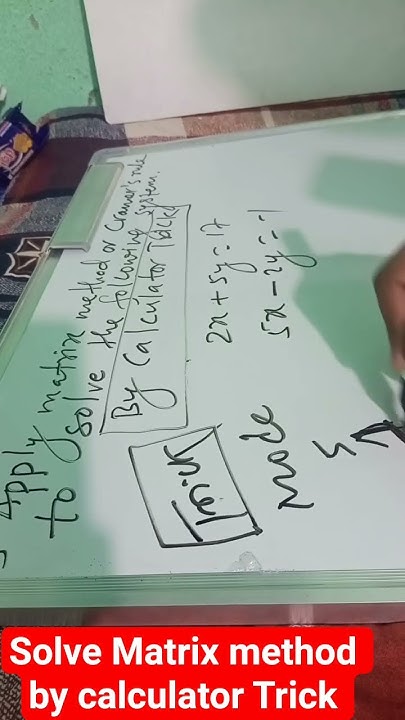 Solve Matrix method by calculator Trick - YouTube