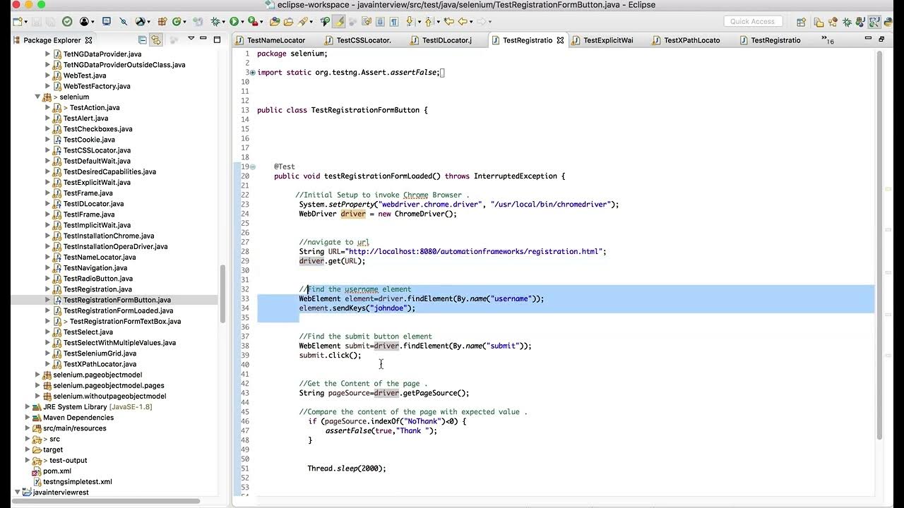 Automating Button Click using Selenium - YouTube
