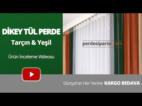 Tarçın & Yeşil Dikey Tül Perde Videosu - PerdeSiparisi.com