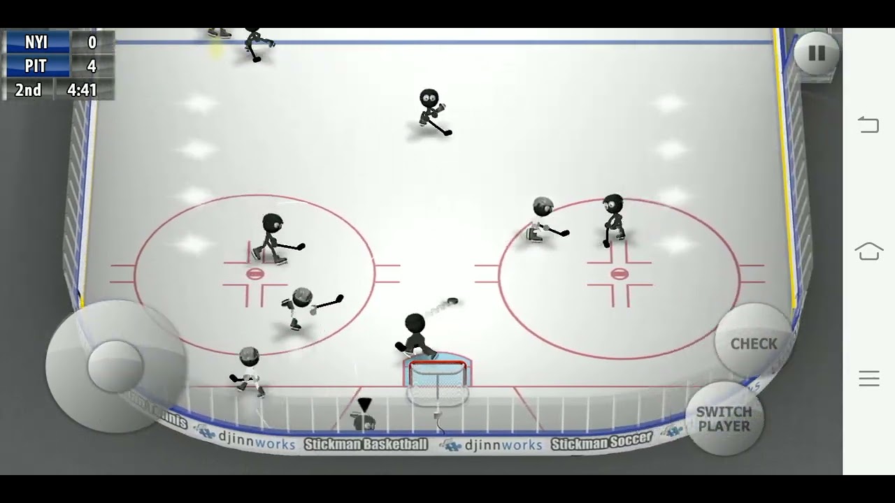 Stickman Ice Hockey NYI VS PIT - YouTube