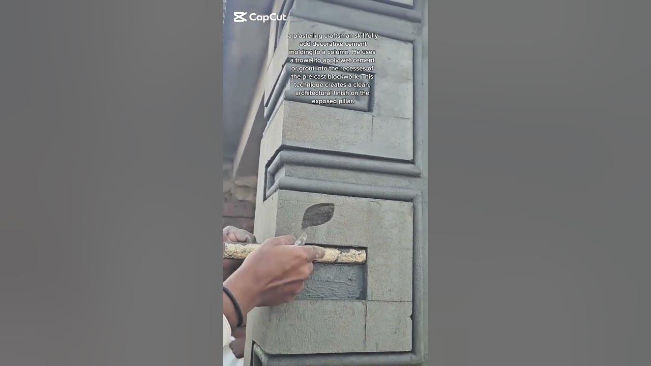 skillfully decorative cement work - YouTube