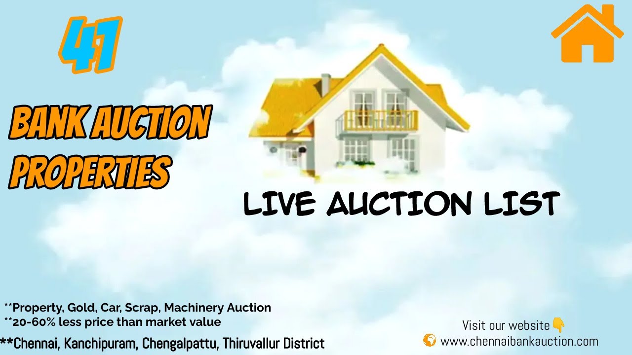 Today 41 NEW UPCOMING LIVE AUCTION LIST | Chennai Bank Auction - YouTube