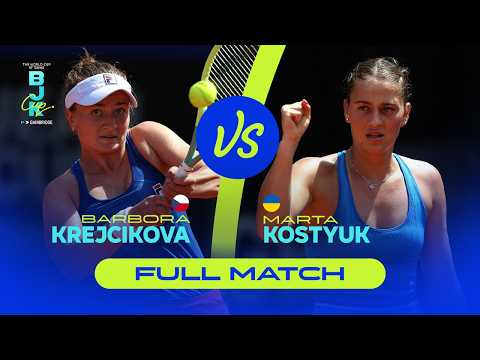 Marta Kostyuk (UKR) v Barbora Krejcikova (CZE) | 2023 BJK Cup Qualifiers | FULL MATCH